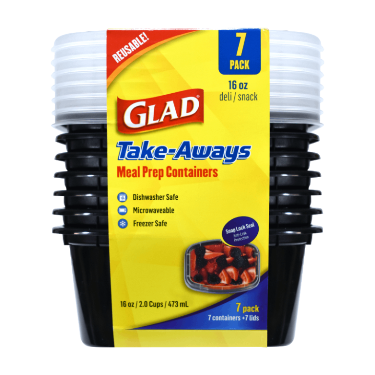 Glad Take-Aways Food Storage Containers – BPA-Free, Reusable, Microwave ...