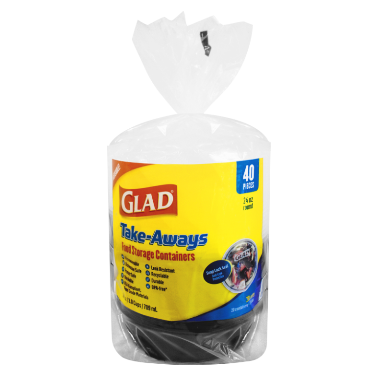 Glad Take-Aways Food Storage Containers – BPA-Free, Reusable, Microwave ...