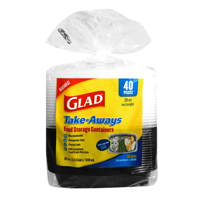 Glad Take-Aways Food Storage Containers – BPA-Free, Reusable, Microwave ...