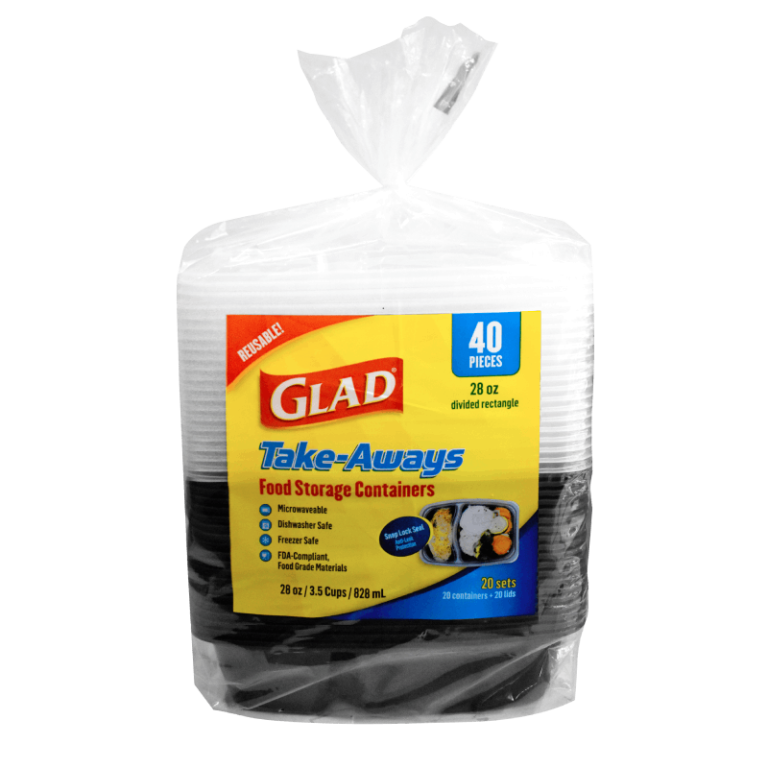 Glad Take-Aways Food Storage Containers – BPA-Free, Reusable, Microwave ...