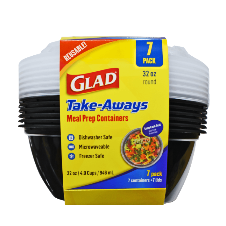 Glad Take-Aways Food Storage Containers – BPA-Free, Reusable, Microwave ...