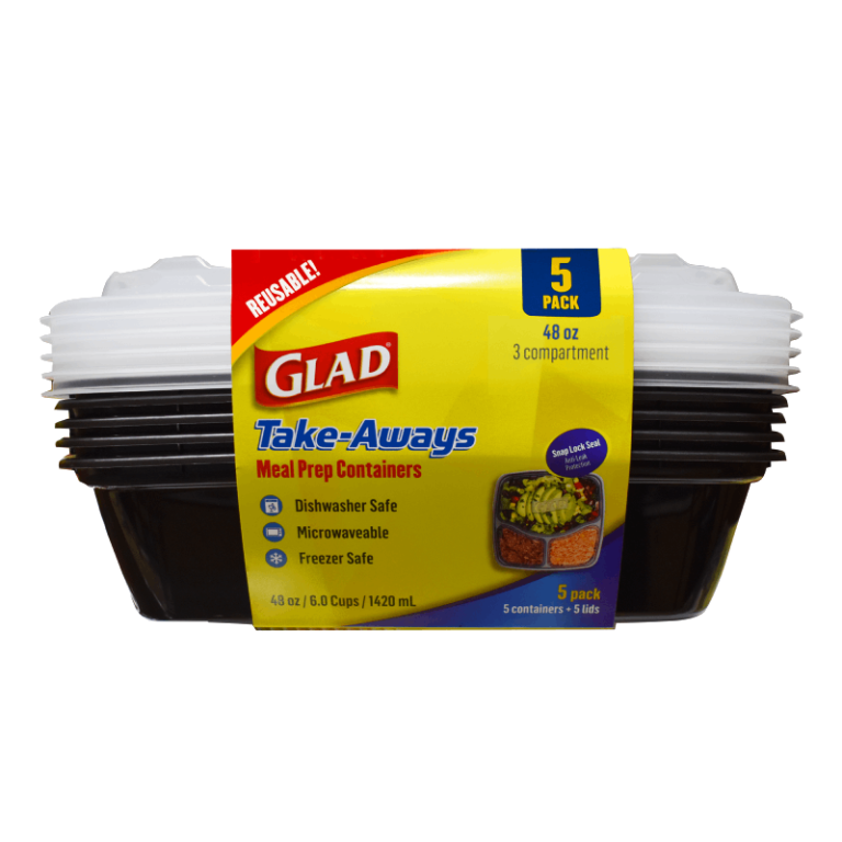 Glad Take-Aways Food Storage Containers – BPA-Free, Reusable, Microwave ...