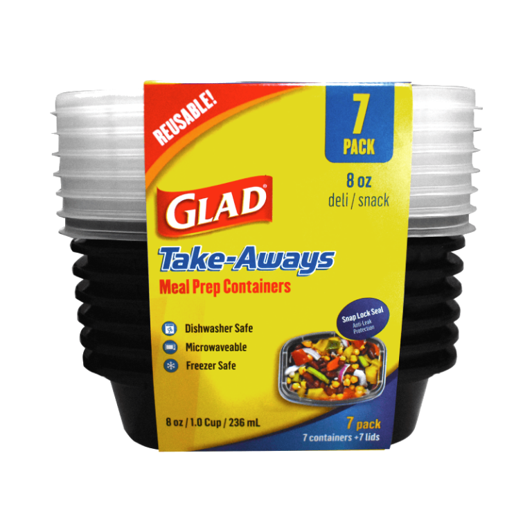 Glad Take-Aways Food Storage Containers – BPA-Free, Reusable, Microwave ...
