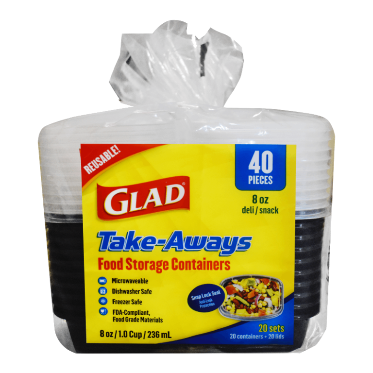 Glad Take-Aways Food Storage Containers – BPA-Free, Reusable, Microwave ...