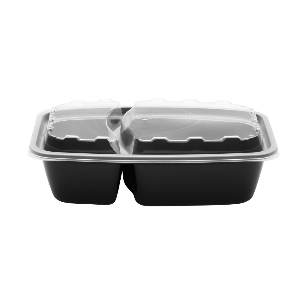28oz 2-Compartment Rectangular Food Container with Snap-Seal Lid ...