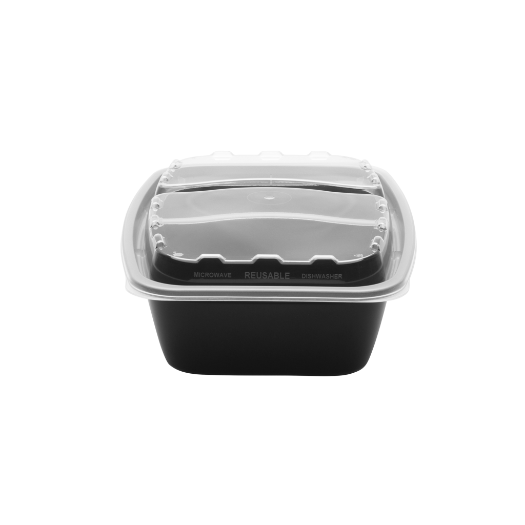 28oz 2-Compartment Rectangular Food Container with Snap-Seal Lid ...