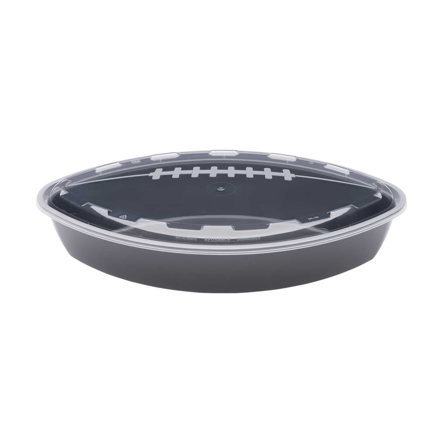 56oz Football-Shaped Food Container with Snap-Seal Lid – Durable & 100% ...